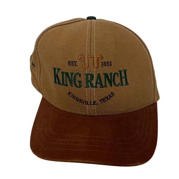 King Ranch | Accessories | King Ranch Brown Duck Leather Strapback ...